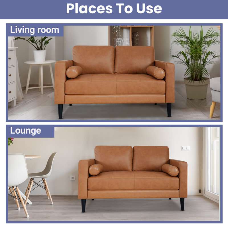 Genuine leather 2 seater sofa store